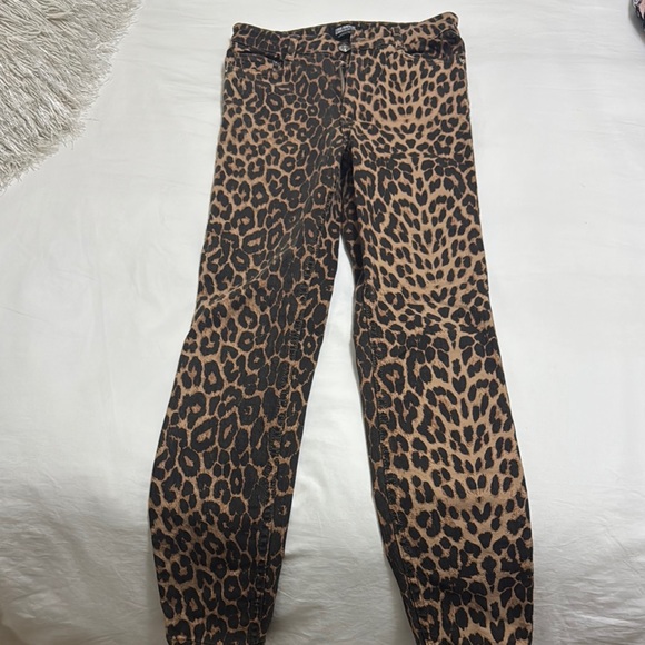 Zara | Jeans | Zara Leopard Print Skinny Jeans Brown And Black | Poshmark